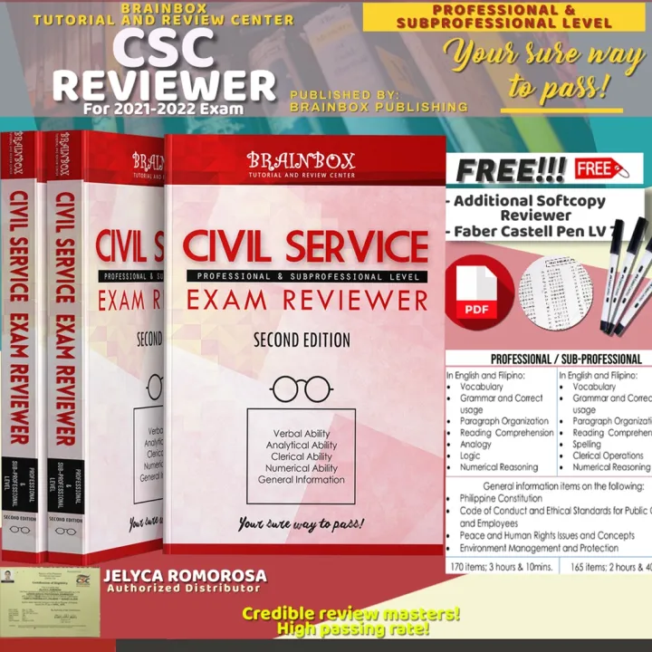 Brainbox Civil Service Reviewer(2022 Edition Mainbook) | Lazada PH