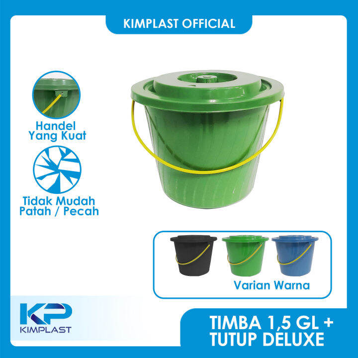 KIMPLAST Timba + Tutup 1,5 GL/ Ember / Timba Mini / Timba Sabun / Timba ...