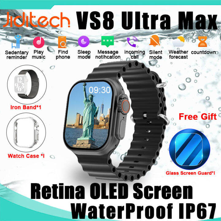 Jiditech VS8 Ultra Max Smart Watch Thermometer GPS Track Bluetooth ...