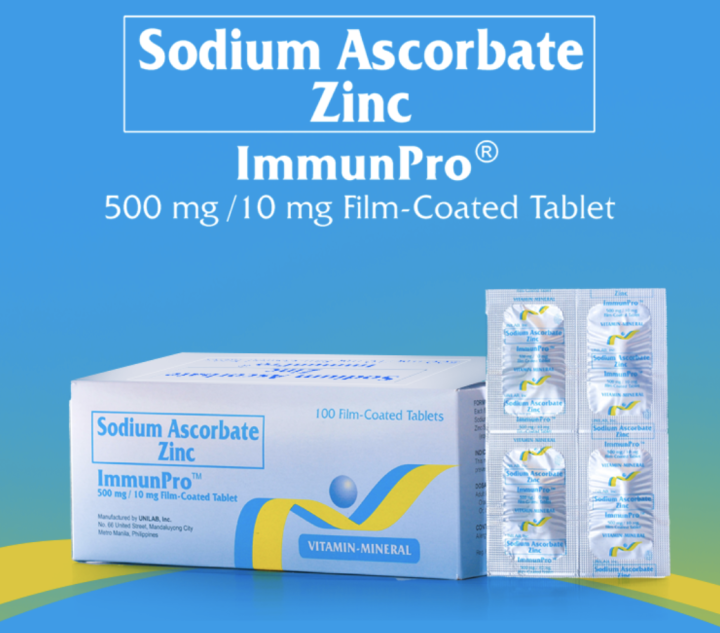 ImmunPro (Sodium Ascorbate + Zinc) - 100 tablets for Vitamin ImmunoPro ...