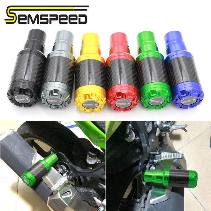 SEMSPEED 8mm Motorcycle Anti Crash Rear Wheel Muffler Exhaust Slider ...