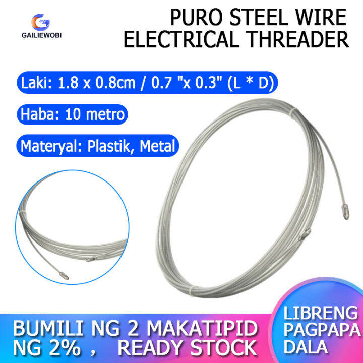 [COD][Free shipping]10M 33Ft Electrical Wire Threader Cable Running ...