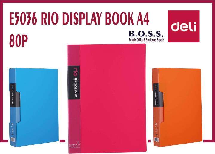 DELI E5036 RIO DISPLAY BOOK A4 80P | Lazada
