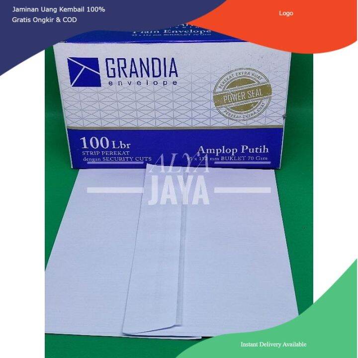 Amplop Putih Grandia 1 Dus Isi 100 Lembar | Lazada Indonesia