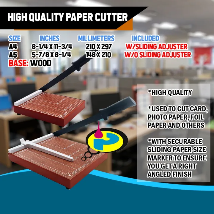 A5 A4 size Paper Cutter Machine wood base Heavy Duty Professional whats ...