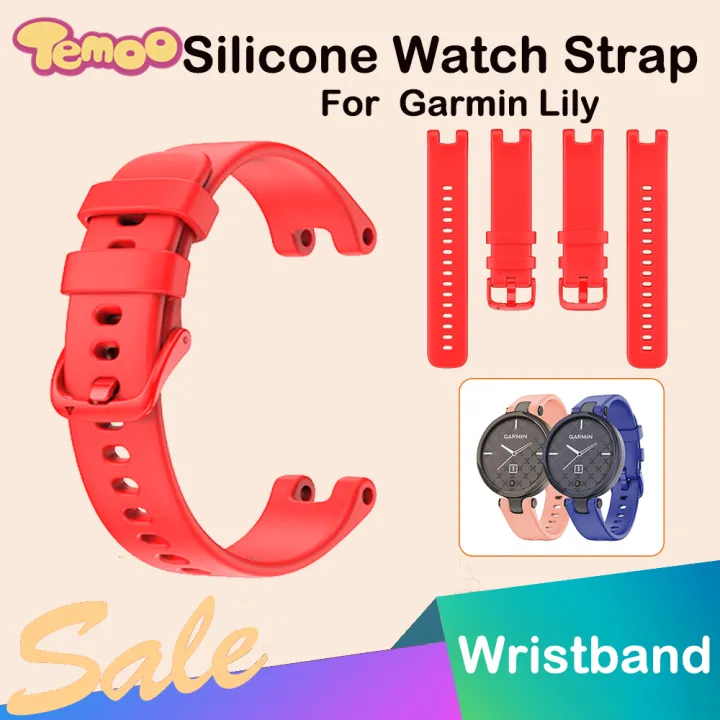 Temoo สปอร์ตซิลิโคนสายสำหรับการ์มิน Lily สมาร์ทวอท์ช14มม.สายคล้องคอกีฬา ...