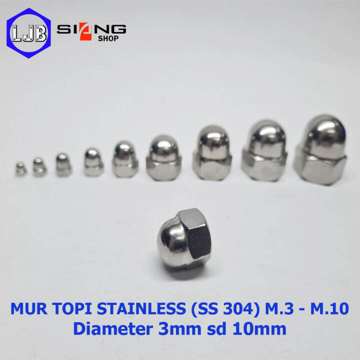 Mur Topi Stainless 304 M3 sd M10 THE A2-70 | Lazada Indonesia