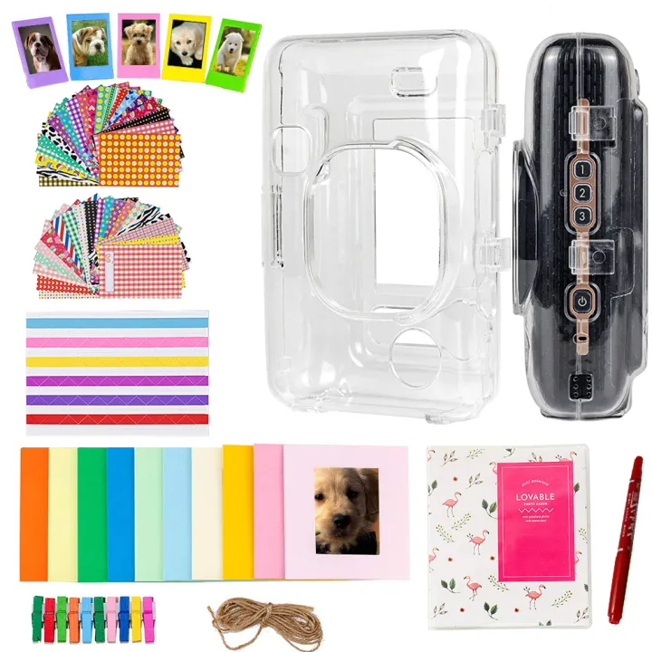 Fujifilm Instax Mini Liplay Clear Crystal Case Cover Camera Bag + 64 ...