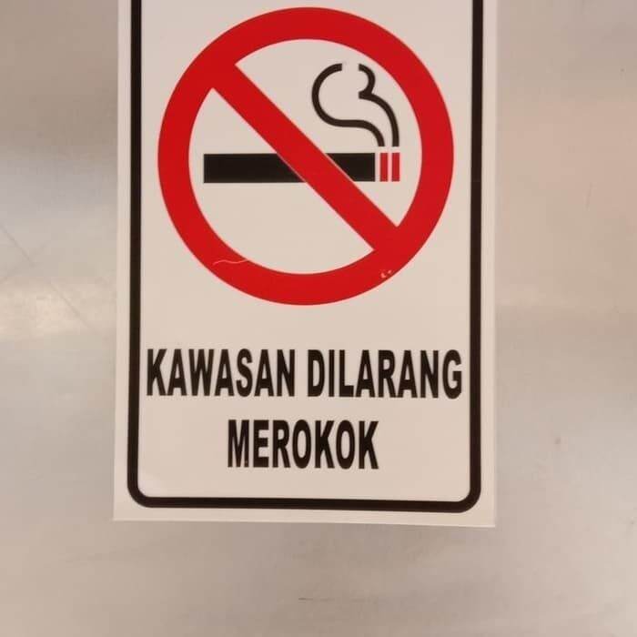SIGN STICKER KAWASAN DILARANG MEROKOK UK 20X15CM K3 RAMBU | Lazada ...