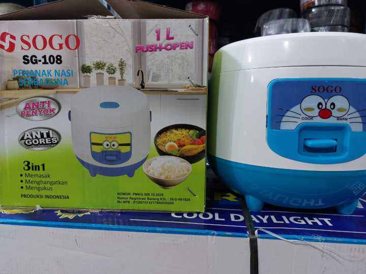 MEGICOM 1 LITER SOGO Rice Cooker Penanak Nasi 3 In 1 - Tipe SG-108 | Lazada Indonesia