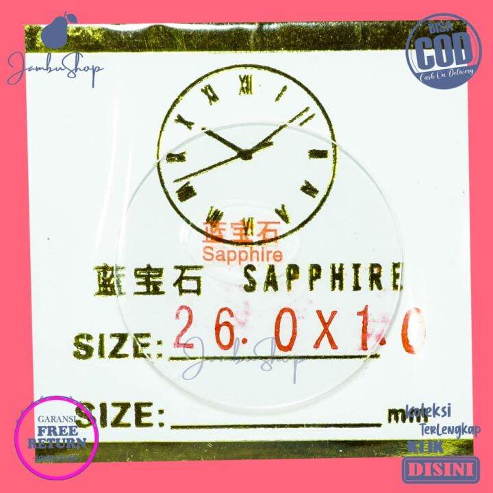 Kaca Jam Kaca Bahan Aksesoris Jam Bagus Sapphire 3.6 cm Kaca Datar 3.6 ...