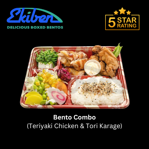 [EKIBEN] Bento Combo B (Teriyaki Chicken & Tori Karaage) Takeaway/Dine-In (Redeem In Store ...