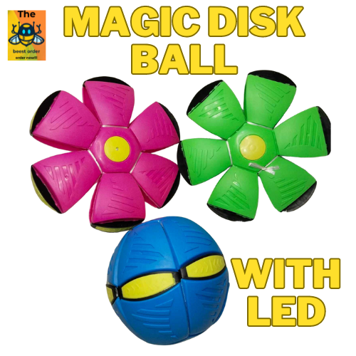 magic frisbee ball with lights disk ball with led light THROWING FLAT ...