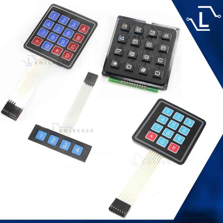 [Luminense] 4x4 Matrix Membrane Keypad Arduino Raspberry Pi Numpad | Lazada