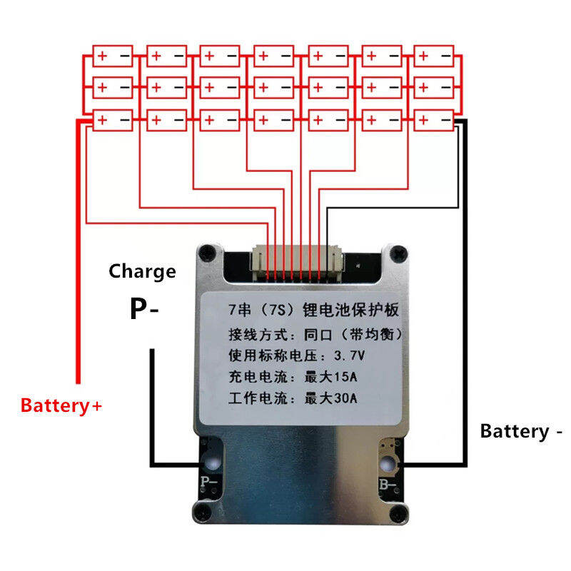 สมดุล BMS 6S 7S 10S 12S 13S 14S 30A 50A 60A 18650 คณะกรรมการป้องกัน ...