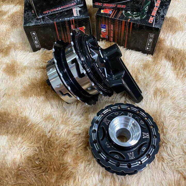 7N's Lighten Hub King of Drag KOD SET GearType (front-rear-flange-panel) - Wave125, Wave, R150 ...