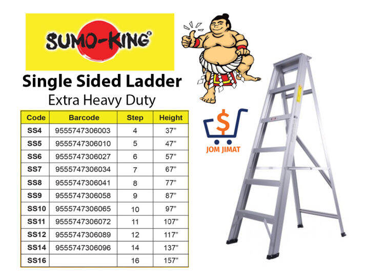 Sumo King Aluminium Single Sided Ladder | Lazada
