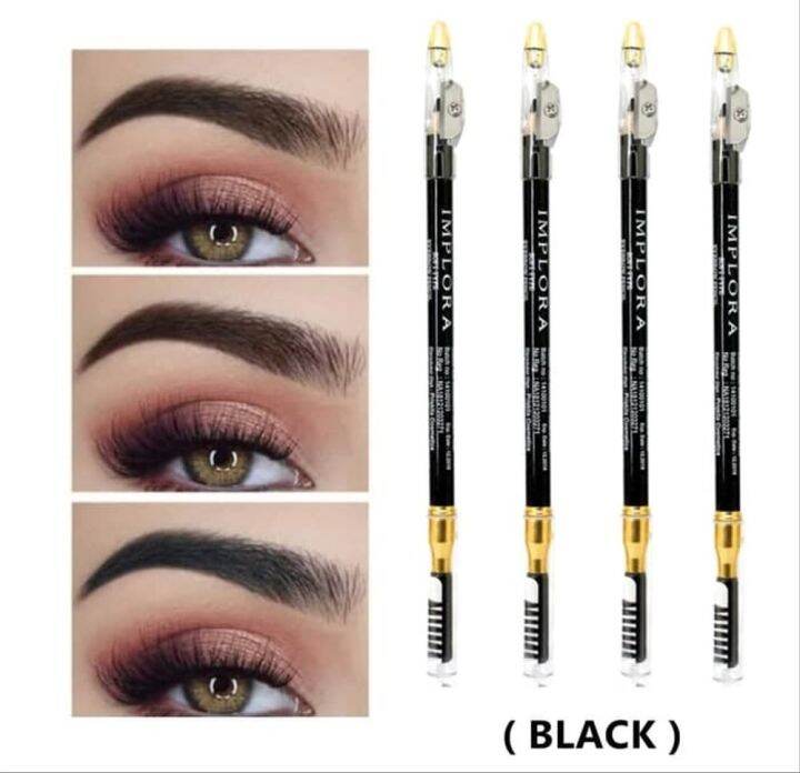 Pensil Alis IMPLORA EYEBROW PENCIL 2 in 1 Soft Eye Brow TERMURAH ...