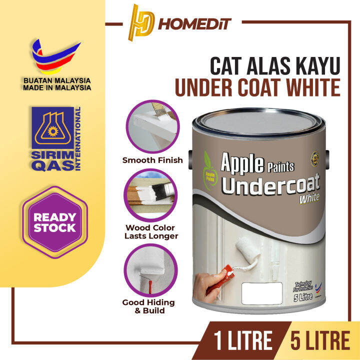 Homedit⚡Effective⚡ Cat Undercoat Kayu Putih / Wood Undercoat White/Cat ...