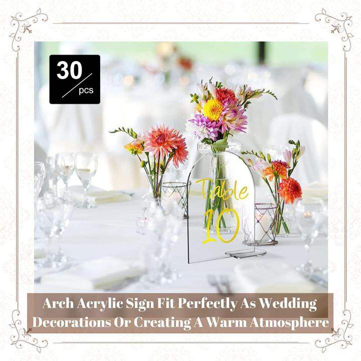 CCAngel ที่วางป้ายอะคริลิคแบบตั้งตรงกลางของตกแต่งแบบ DIY สำหรับงาน ...