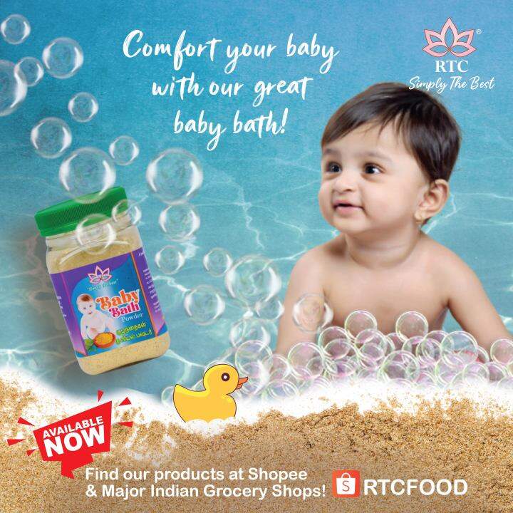 RTC HERBAL BABY BATH POWDER - SERBUK MANDI HERBA BAYI ( PACKAGING: 200G ...