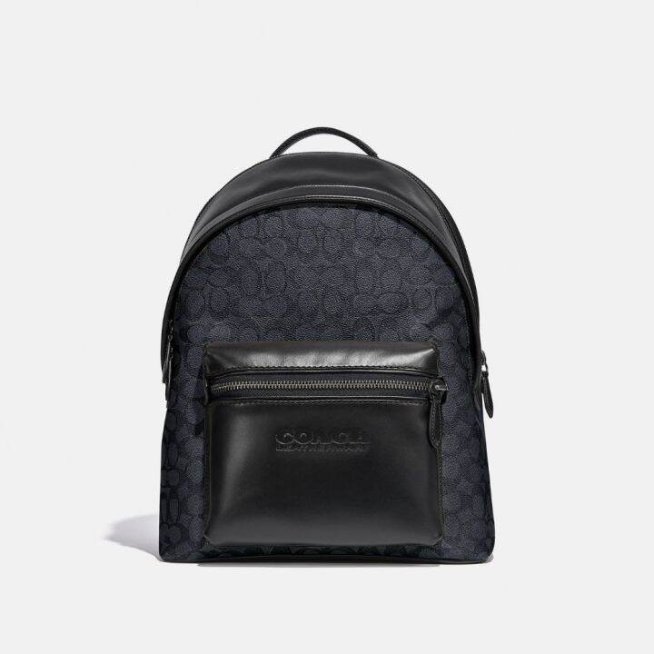 COACH กระเป๋าเป้ผู้ชายรุ่น Charter Backpack In Signature Canvas สีเทา ...