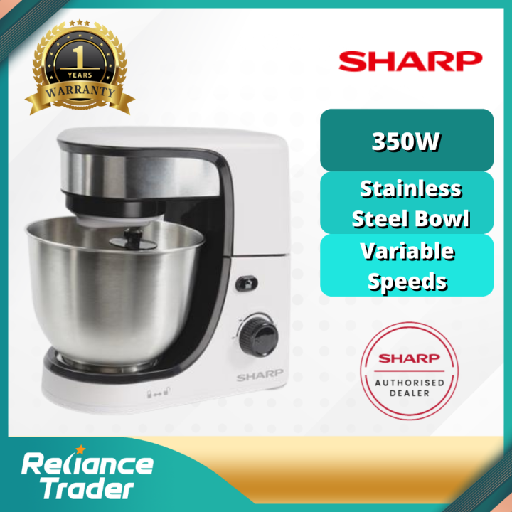 Sharp 350W Stand Mixer with Stainless Steel Bowl EMS80WH | Lazada