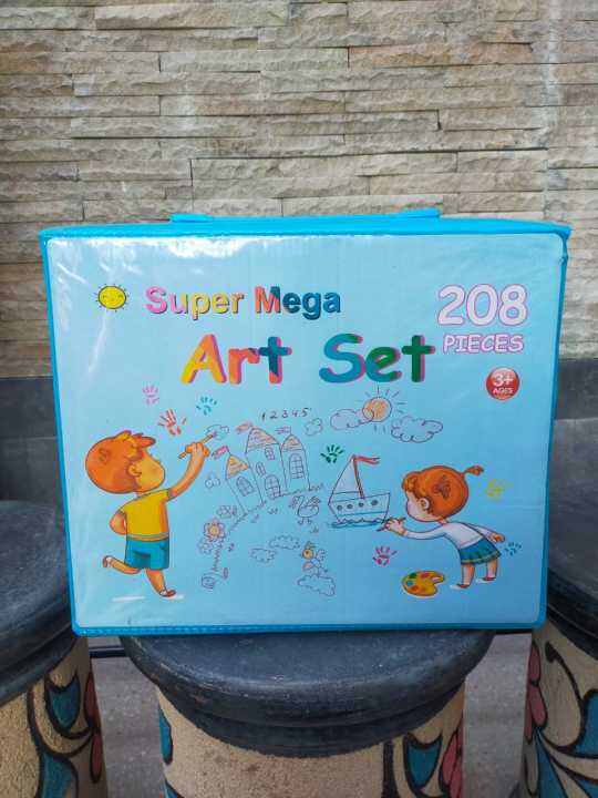 ALAT MEWARNAI KRAYON ART SET 208PCS CRAYON LENGKAP PEWARNA GAMBAR ...
