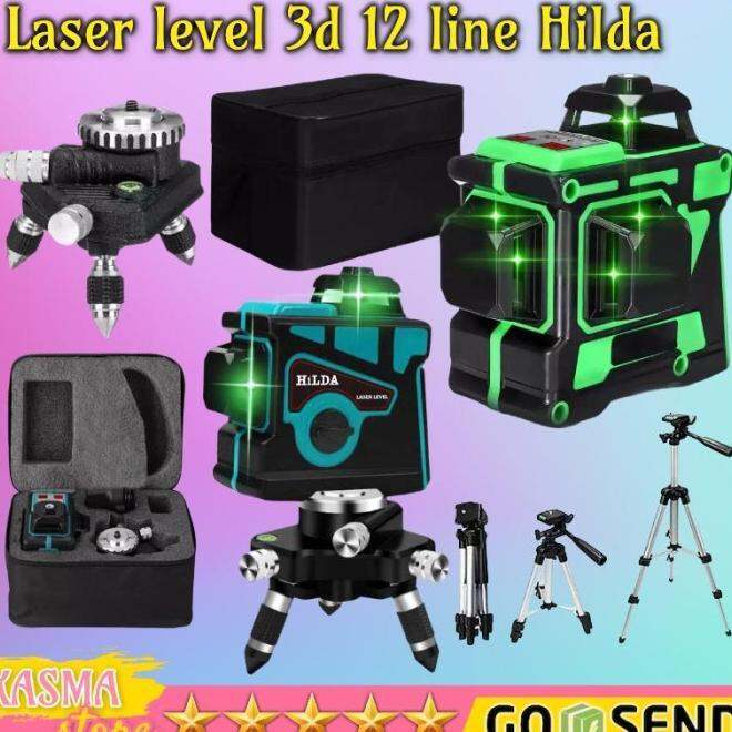 Laser Level 12 Line 3D Hilda Laser Level Pengukur Dimensi + Tropod ... Laser Level 12 Line 3D Hilda Laser Level Pengukur Dimensi + Tropod ...