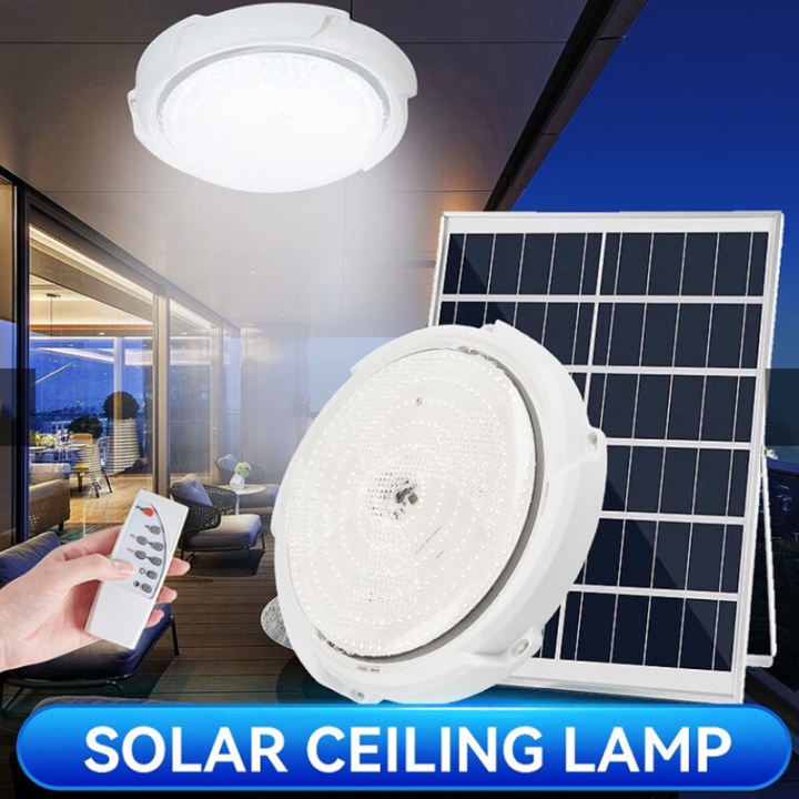 200W LED Solar Ceiling Light 300W With Remote Control Indoor For Living ...