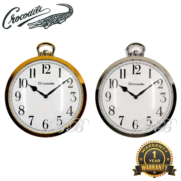 100% ORIGINAL CROCODILE Unique Special Modern Gold Silver Analogue Wall ...