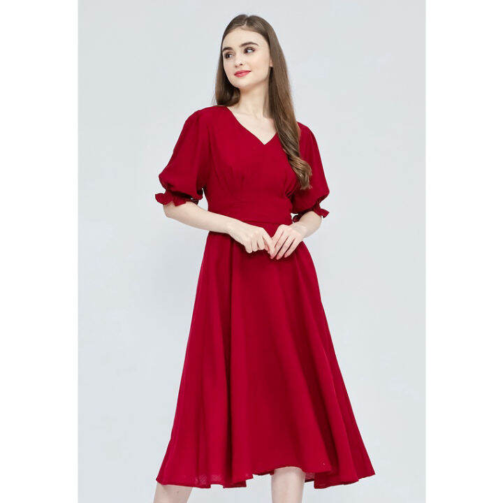 Urban Exchange Chloe Maroon Dress | Lazada Indonesia