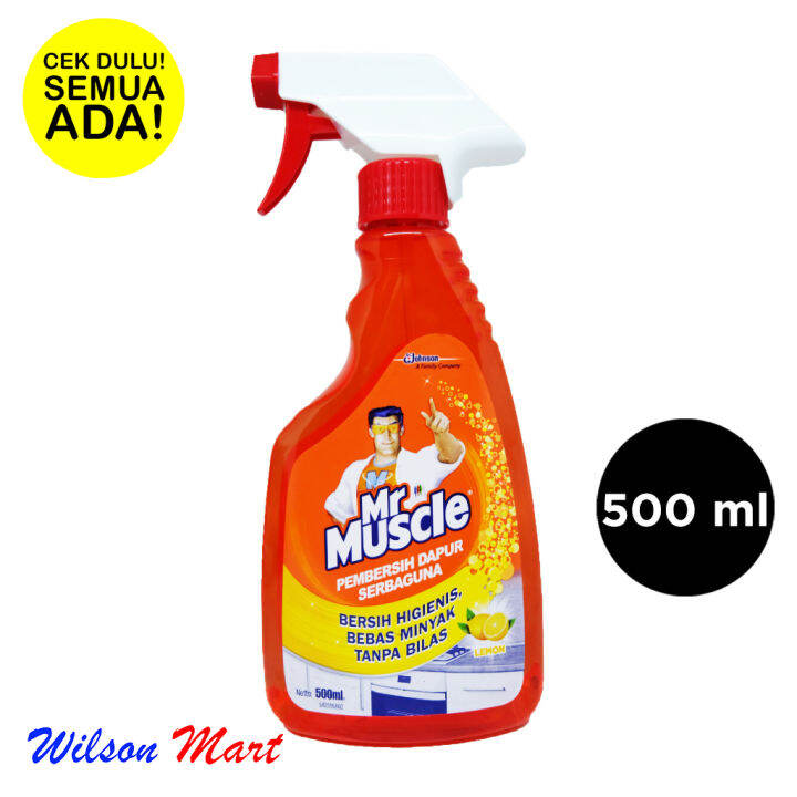 MR MUSCLE PEMBERSIH DAPUR SERBAGUNA KITCHEN CLEANER LEMON 500 ML SPRAY | Lazada Indonesia
