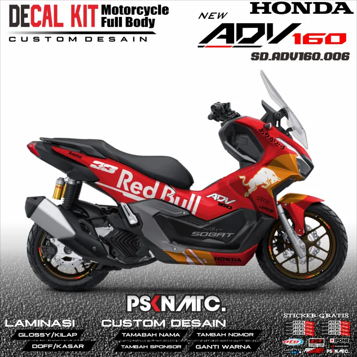 Decal ADV 160 - Dekal Stiker Striping Fullbody Fullblok List HONDA ADV ...