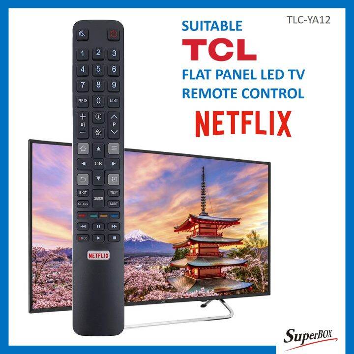 TCL Suitable TCL Flat Panel LED Netflix Smart TV Remote Control YA-12 ...