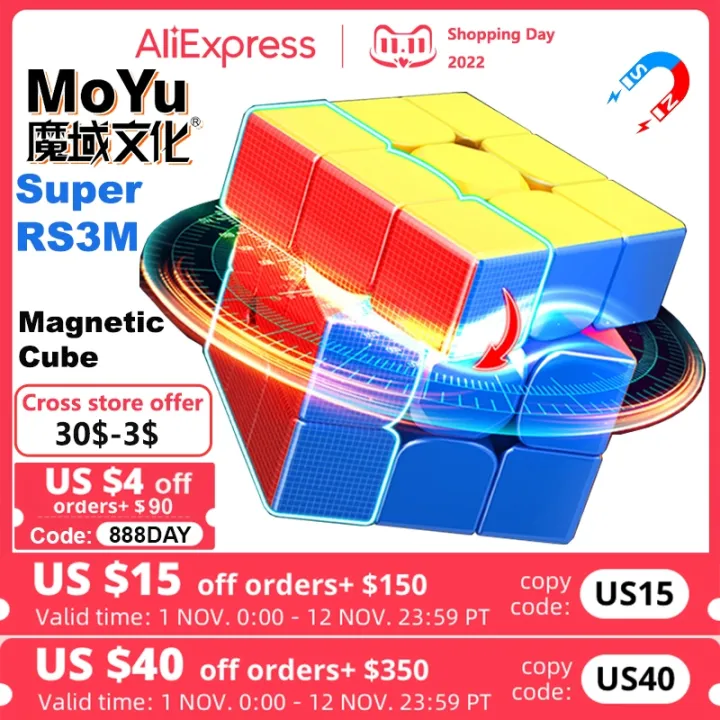 MoYu 2022 Super RS3M Maglev Core 3x3 Magnetic 3×3 3x3x3 Rubix Speed Children 39;s Fidget ...