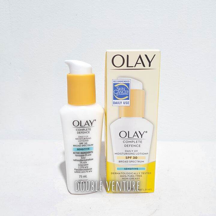 Olay Complete Defence Daily UV Moisturising Lotion Sensitive SPF 30 ...