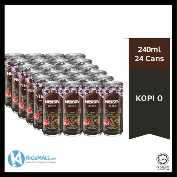 NESCAFE Kopi O (240ml x 24 Cans) | Lazada