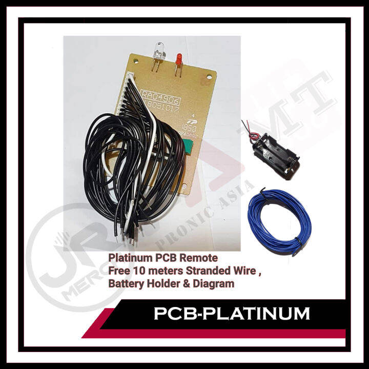 PLATINUM PCB Remote (PCB-P) w/ Free Diagram + Battery Holder ADP24 ...