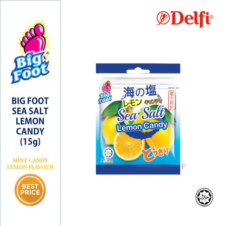 BIG FOOT SEA SALT LEMON CANDY (15g) | Lazada