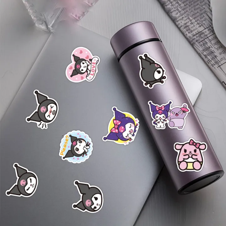 Anime 50Pcs/Set Kuromi Stickers Clear Print Rich Content Exquisite High ...