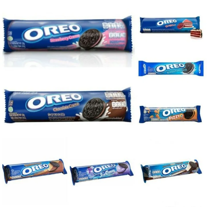 Biskuit Oreo roll sandwich cokelat, strwberry,ice cream, Oreo roll ...
