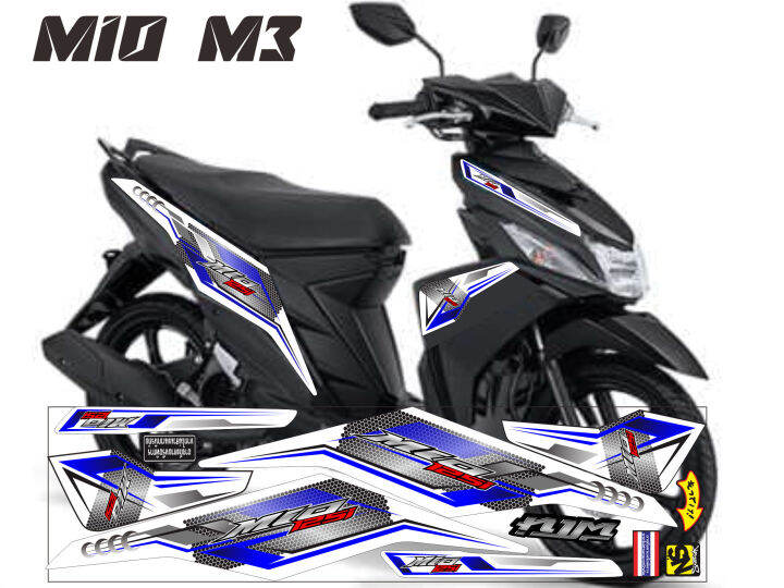 STRIPING YAMAHA MIO M3 STIKER VARIASI MOTIF SIMPLE VARIAN BARU STIKER ...