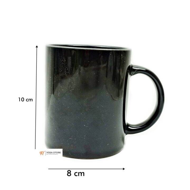 Mug Kopi Keramik Hitam Polos 300ml 10 x 8cm - 1 Pcs | Lazada Indonesia