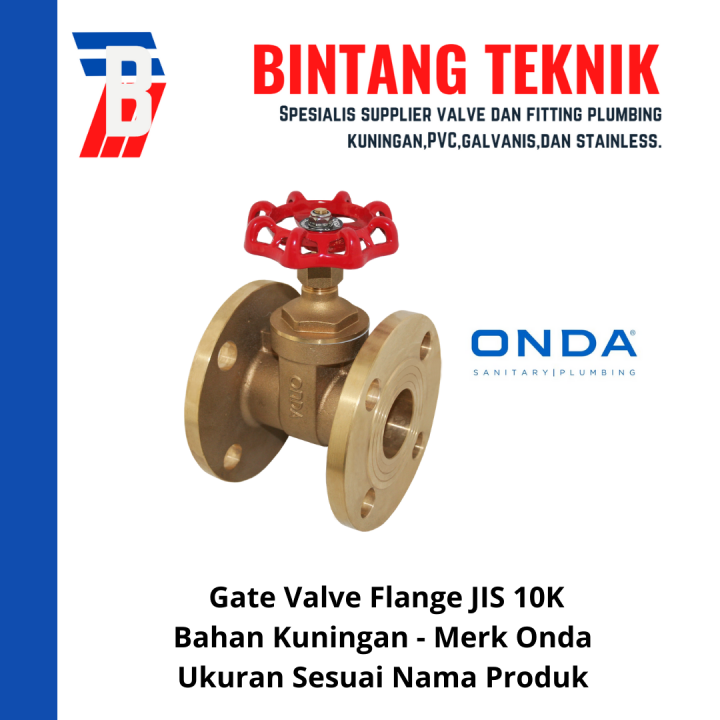 Gate Valve Flange 3" Kuningan Onda JIS 10K | Lazada Indonesia