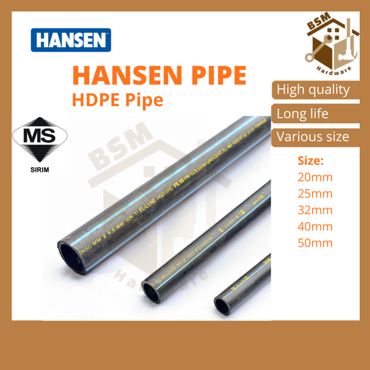 BSM [Sell By Feet] Hansen Pipe HDPE Poly Pipe Poly Paip HDPE Air PVC Water Pipe 20mm 25mm 32mm 1 ...