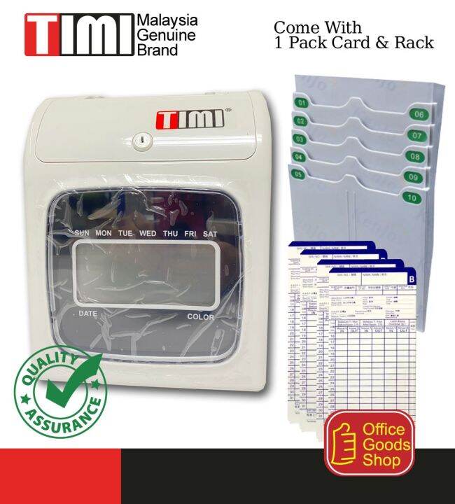 Punch Card Machine TIMI TR1N Digital Display Electronic Time Recorder ...