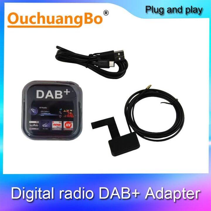 【yf】 Ouchuangbo Dab Radio Receiver In Car Antenna Dab Adapter Tuner Audio Usb Amplified Loop