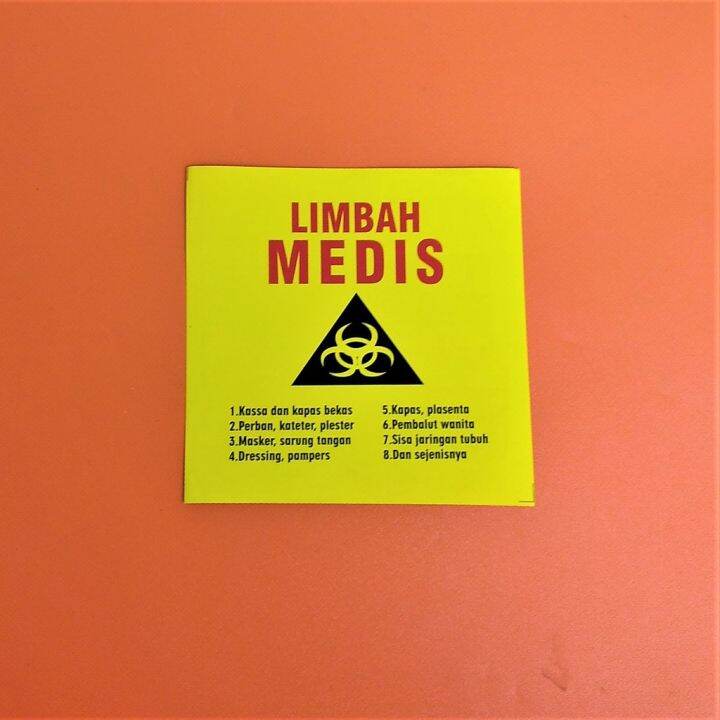 Stiker Limbah Medis - Stiker Bahan Chromo Laminasi Glossy | Lazada ...
