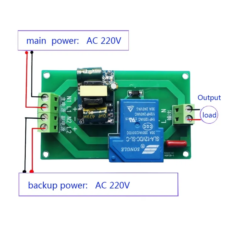 High-Power Dc5v 12v 24v Ac220v Relay Module Power Failure Automatic ...